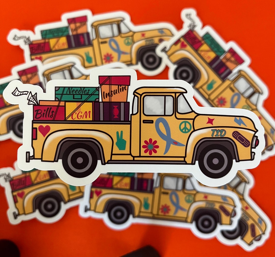 Type One Diabetes Journey Pickup Truck, T1D, Diabetes, Diabetic, Kids ...