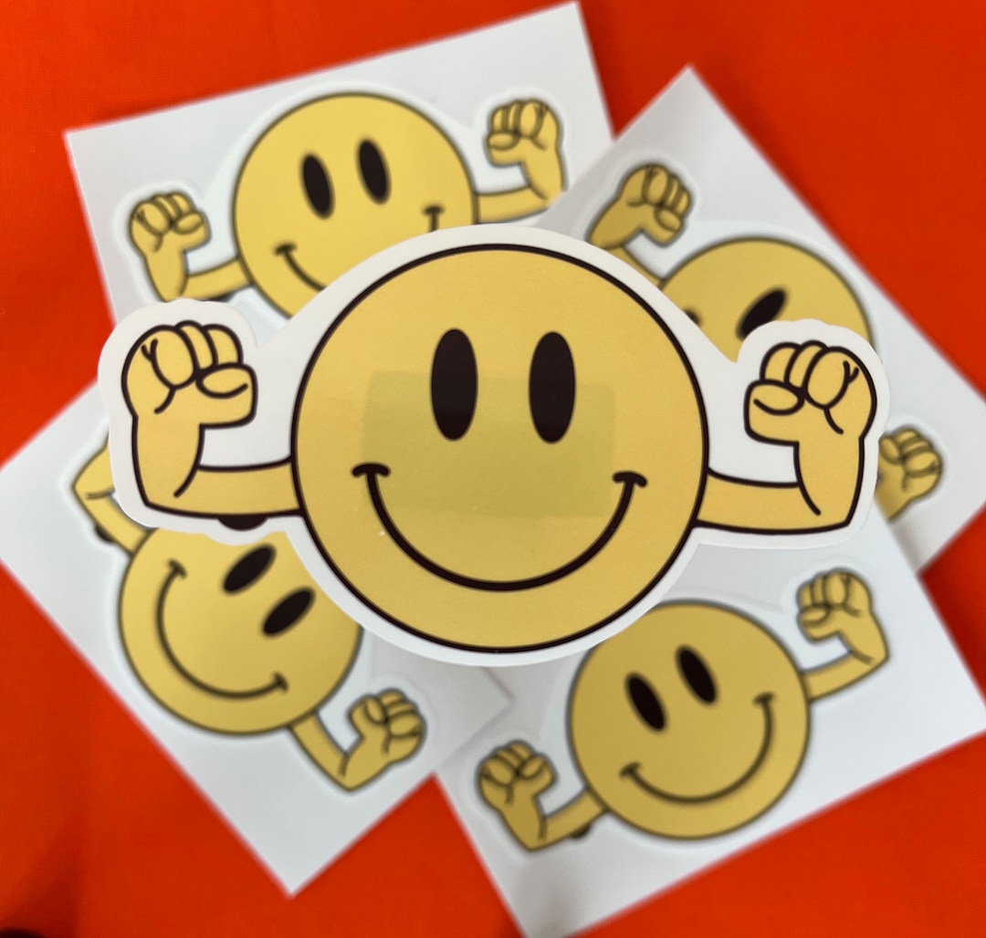 Type One Strong Smiley Emoji With CGM on Arm, Type 1, T1D, Diabetes ...