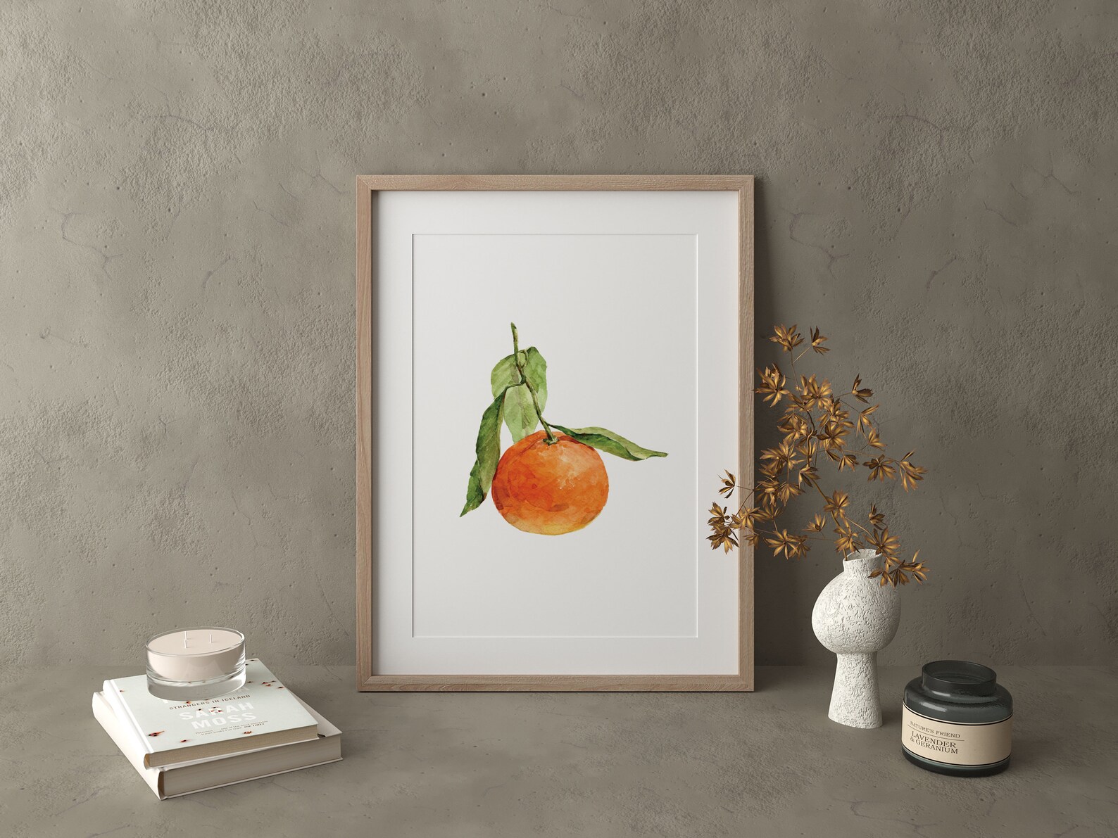 Tangerine Watercolor Print, Clementine Fruit Art, Watercolor Wall Art ...