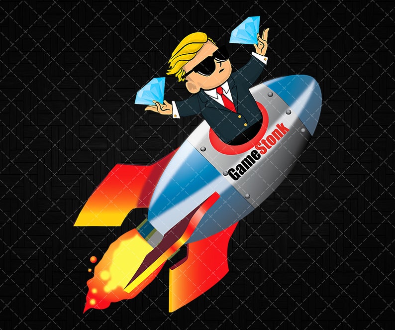 Gamestonk Wsb Rocket Ship To The Moon Gme Stock PNG INSTANT | Etsy