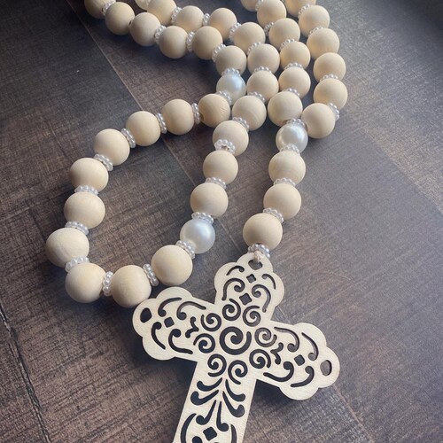 Large Wall Rosary Oversized Rosary Home Decor Catholic - Etsy
