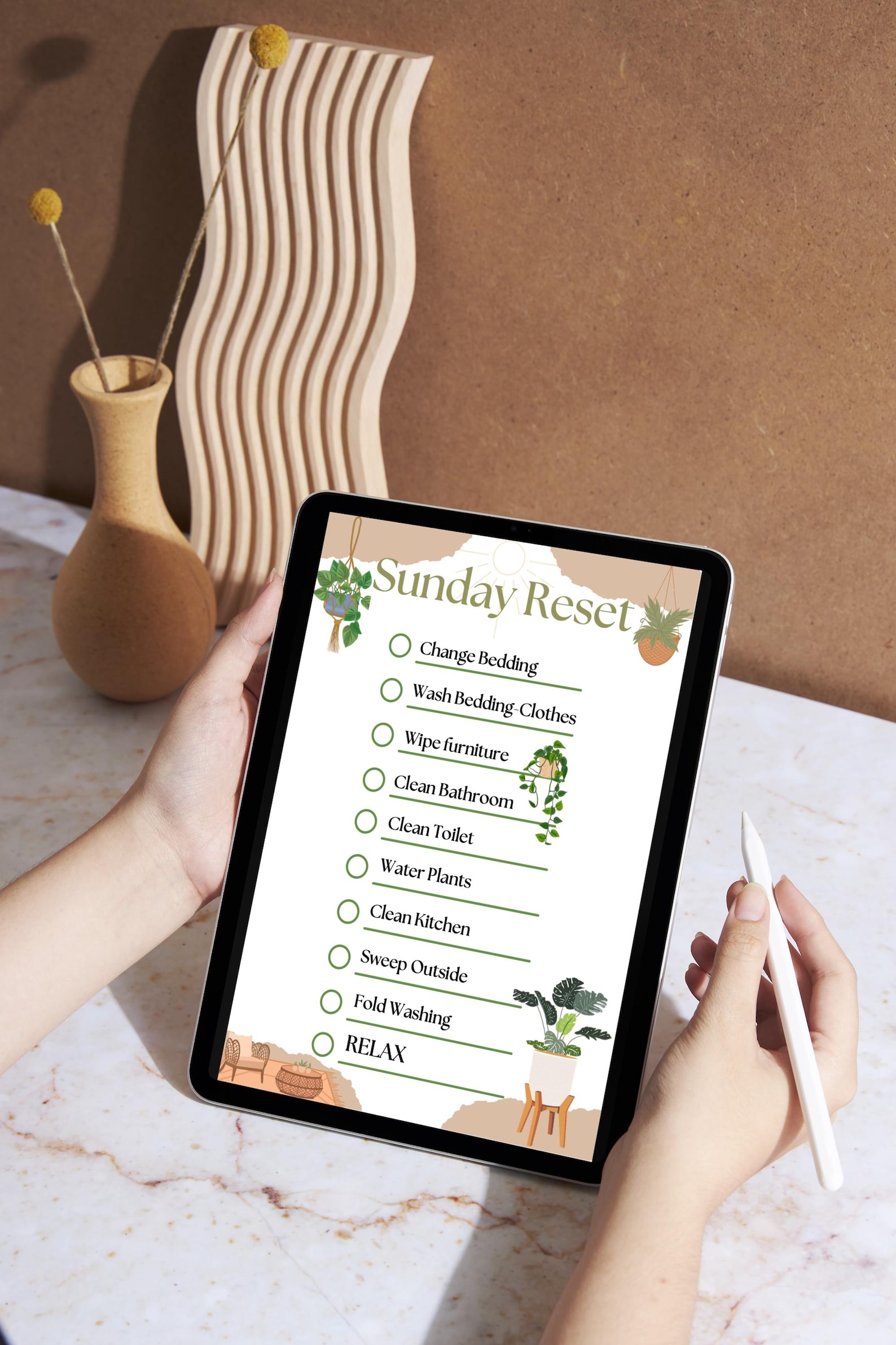 Editable Sunday Reset Checklist, Checklist, Prep, Cleaning Checklist ...