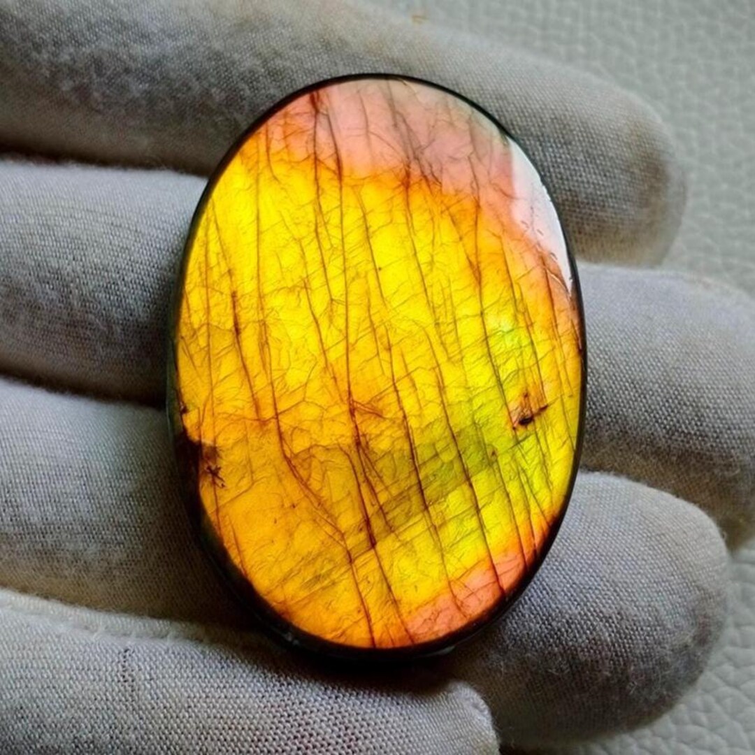 AAA Unique Rare Yellow Flashy Labradorite Cabochon, Wire Wrap Jewelry ...