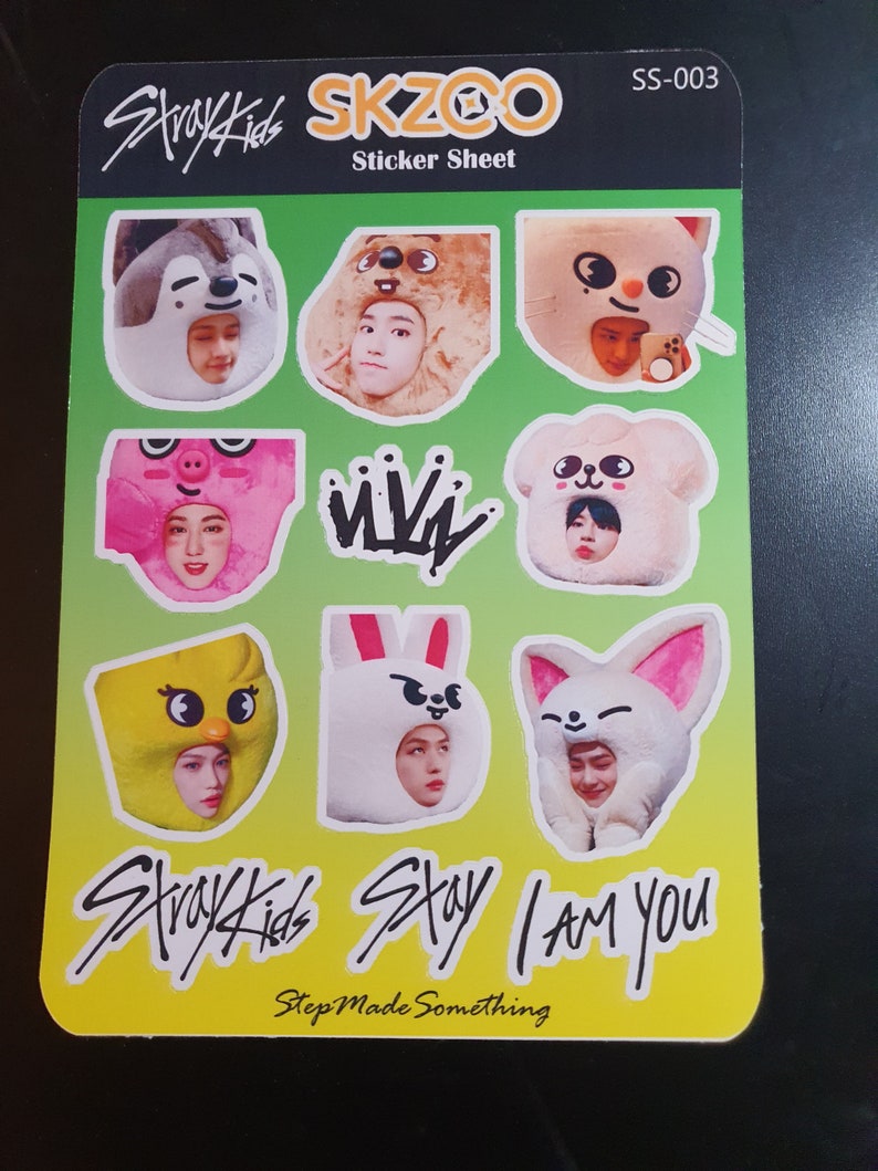 Stray Kids Skzoo Sticker Sheets - Etsy