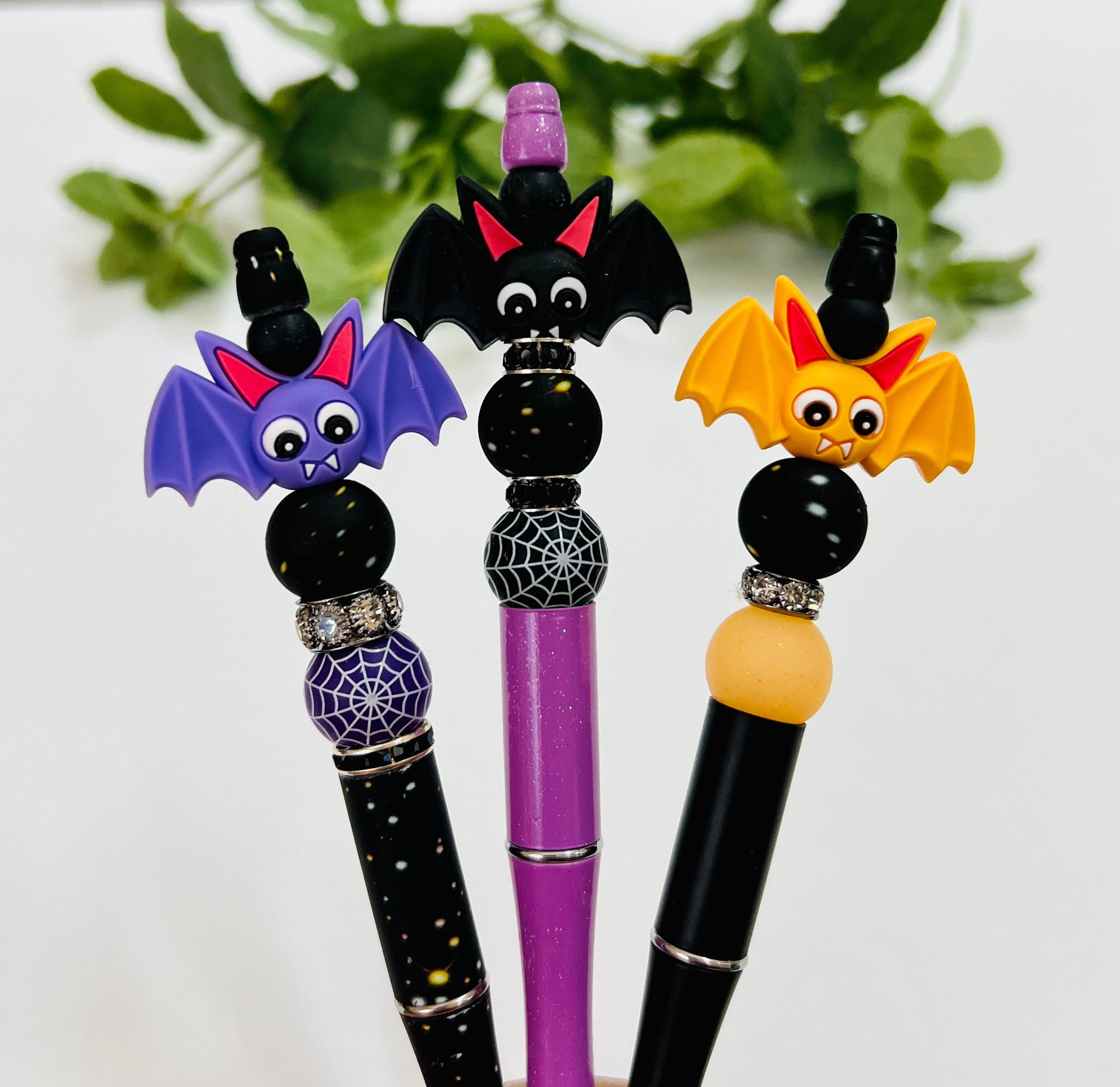 Silicone Halloween Pens Black Bat Halloween Pen Purple Bat - Etsy