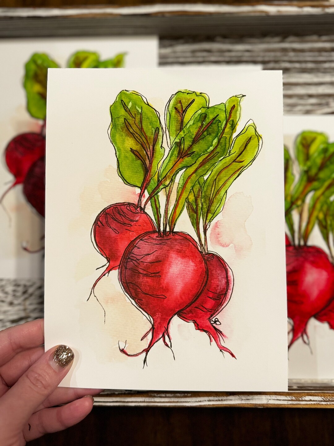 Beets Watercolor Art Print: Colorful Kitchen Wall Decor - Etsy