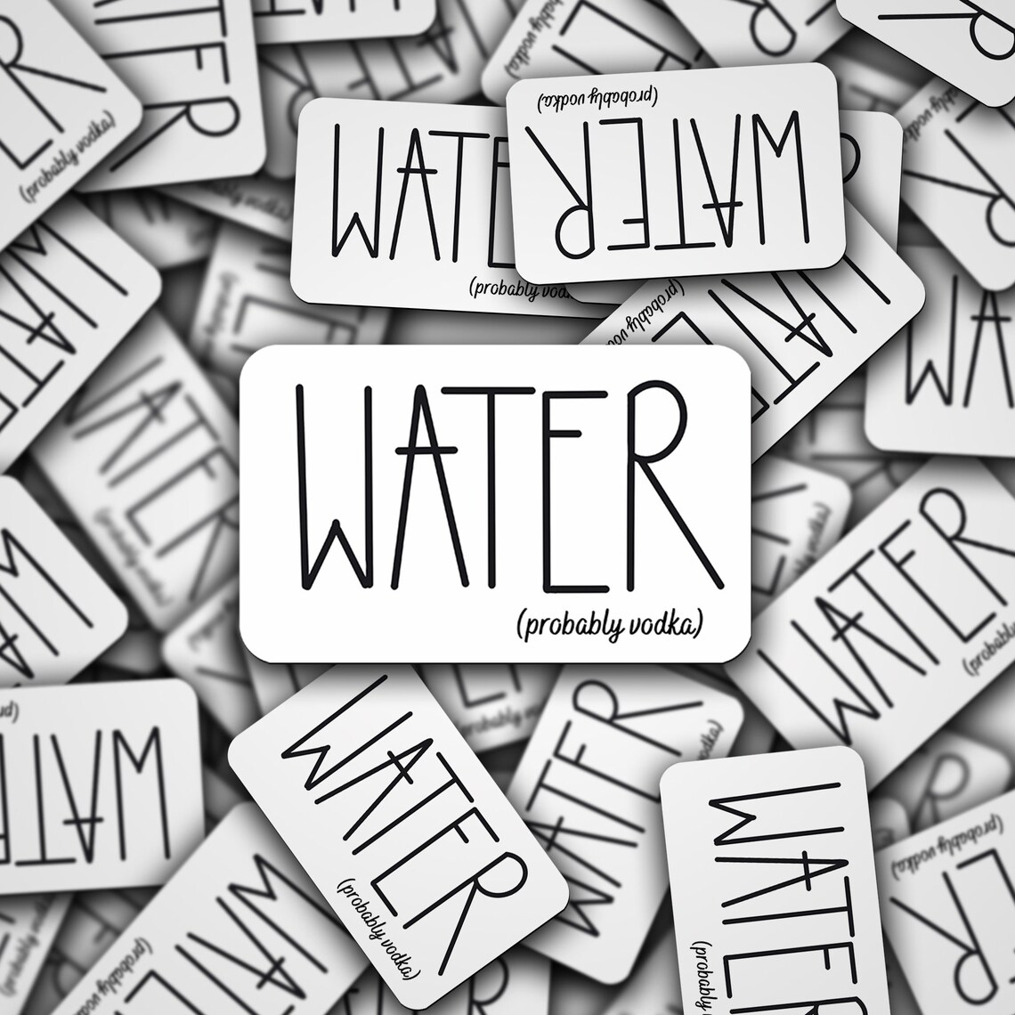 Water but Probably Vodka Sticker Rae Dunn Inspired Stickers - Etsy