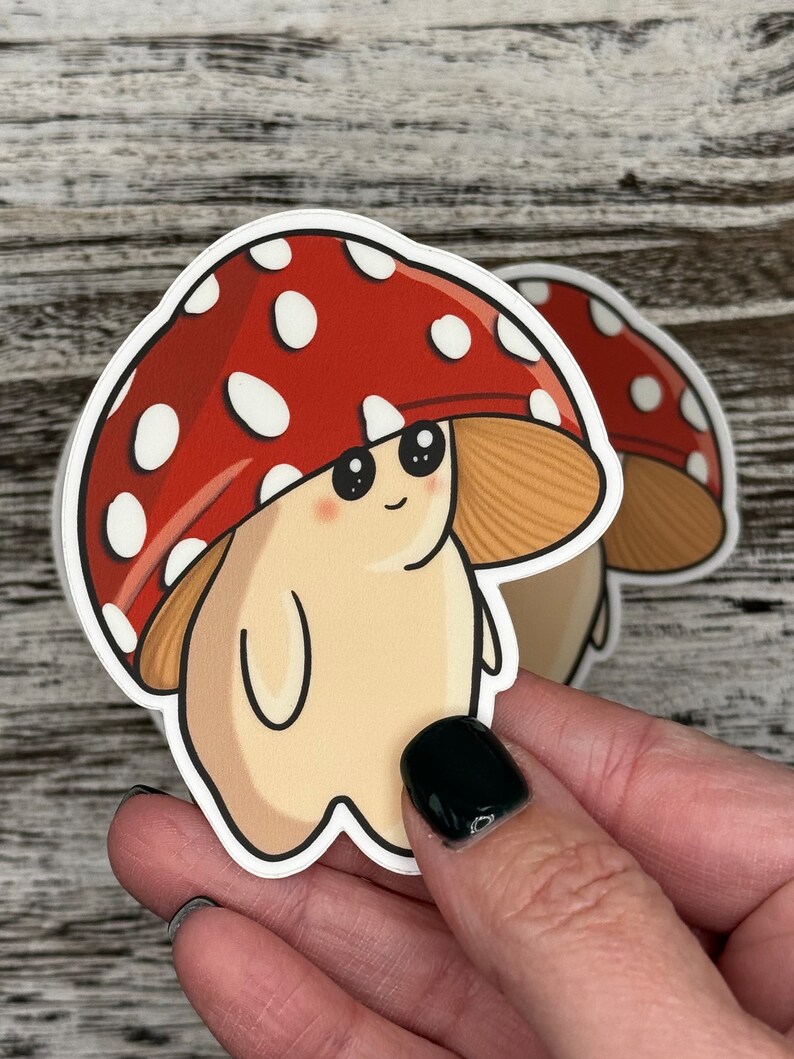A Fungi Sticker Mushroom Stickers Fungi Stickers Mushy - Etsy