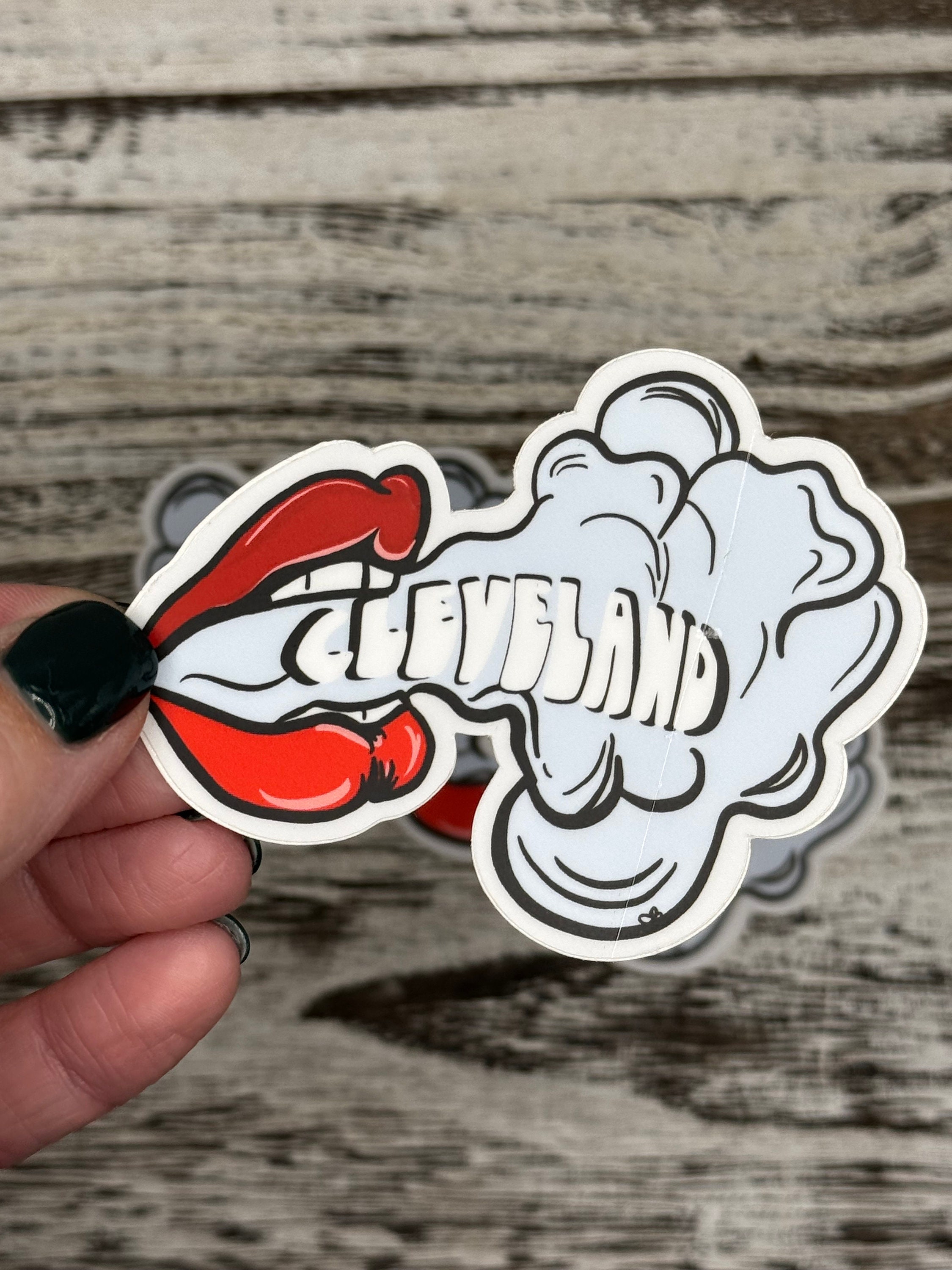 Cleveland Red Lips Stickers Cleveland Stickers Ohio - Etsy