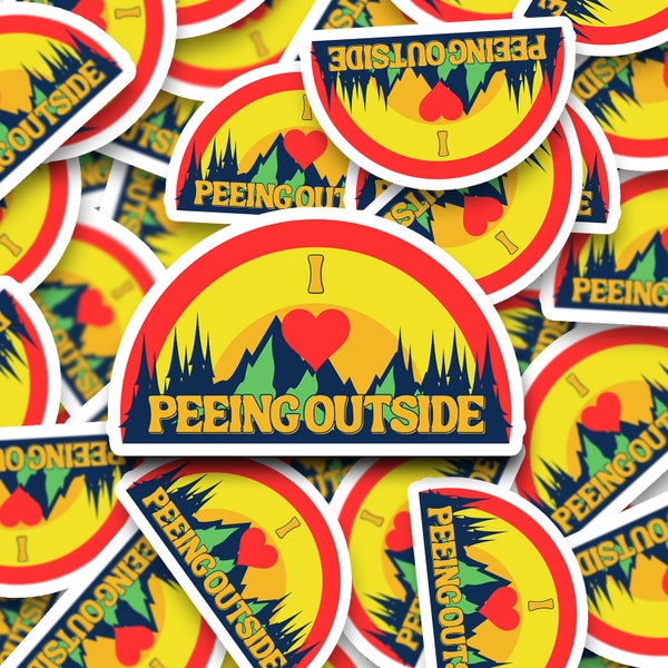 I Love Peeing Outside Stickers - Etsy