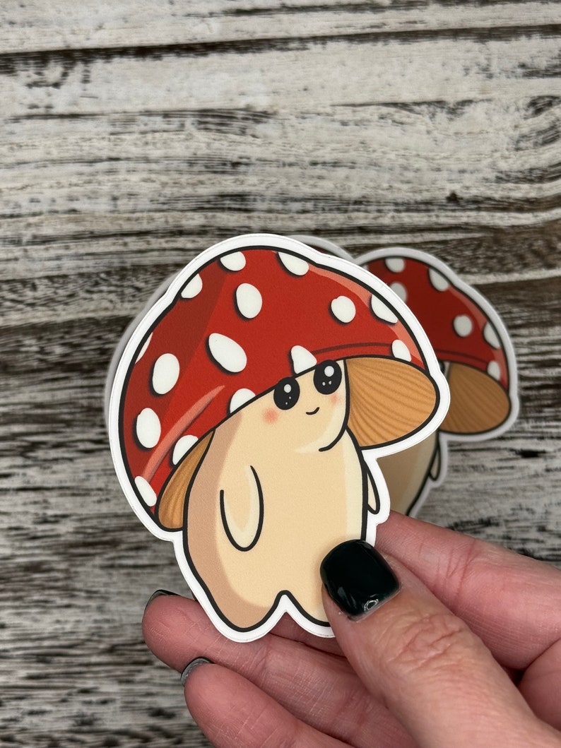 A Fungi Sticker Mushroom Stickers Fungi Stickers Mushy - Etsy