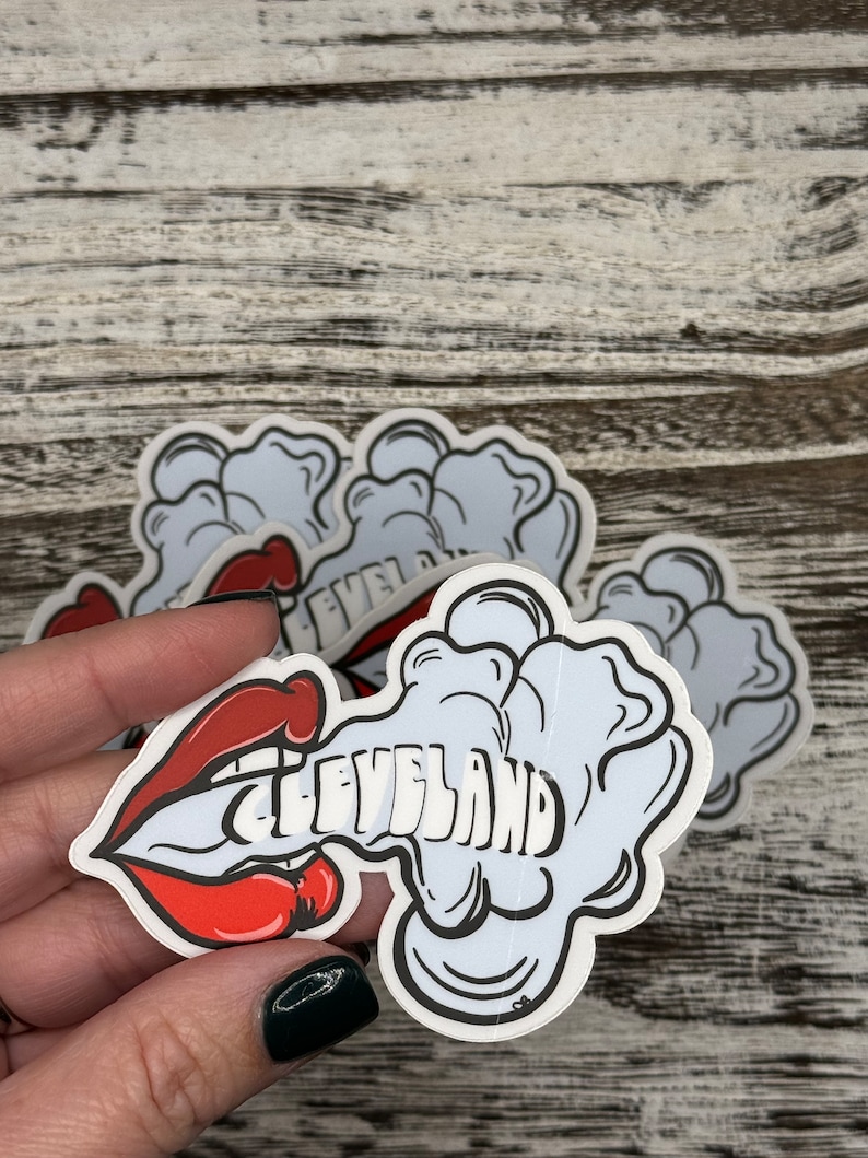 Cleveland Red Lips Stickers Cleveland Stickers Ohio - Etsy