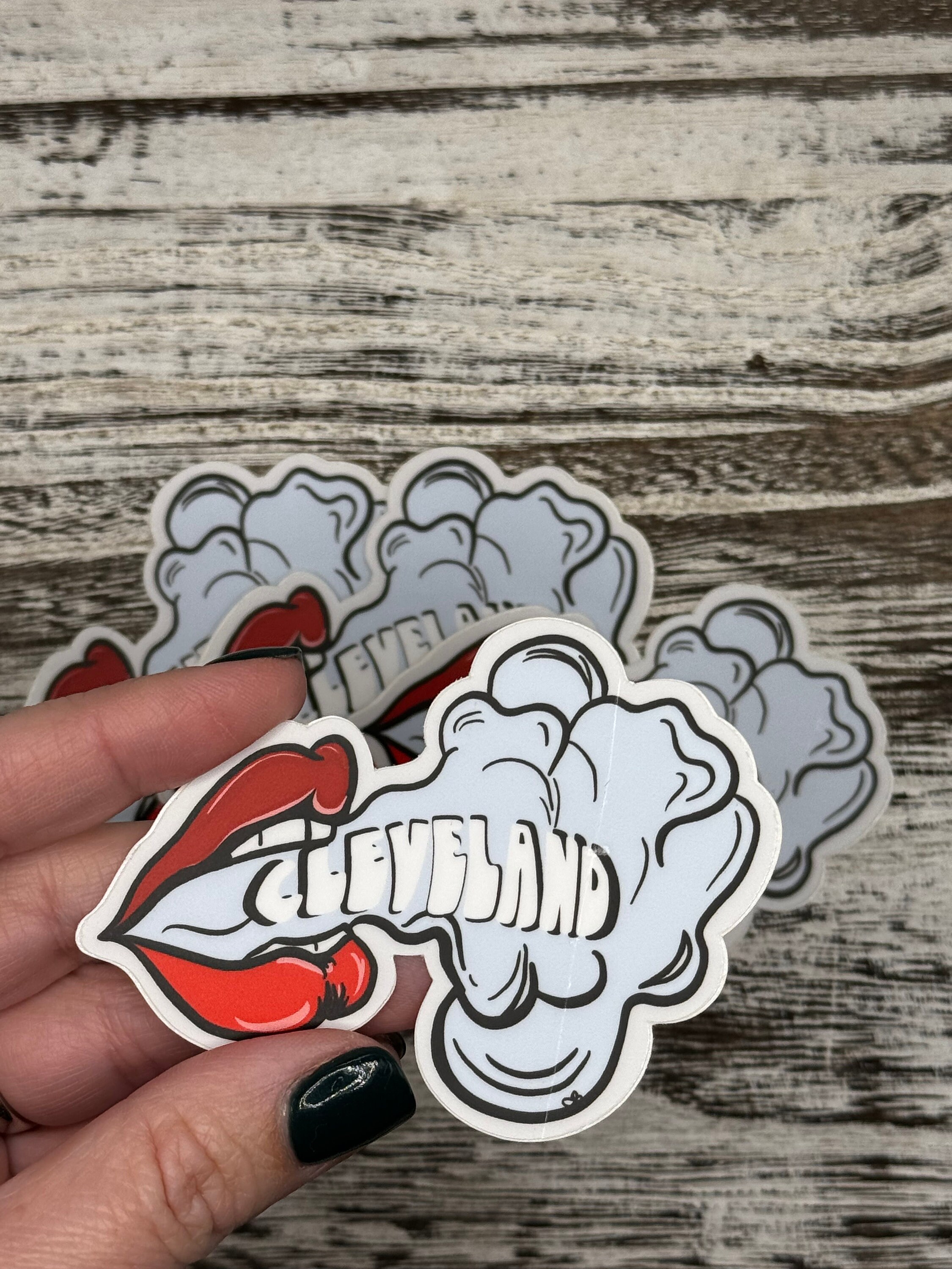 Cleveland Red Lips Stickers Cleveland Stickers Ohio - Etsy