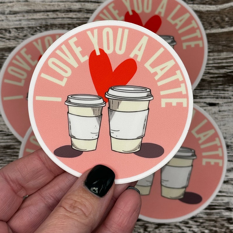 Latte Sticker - Etsy