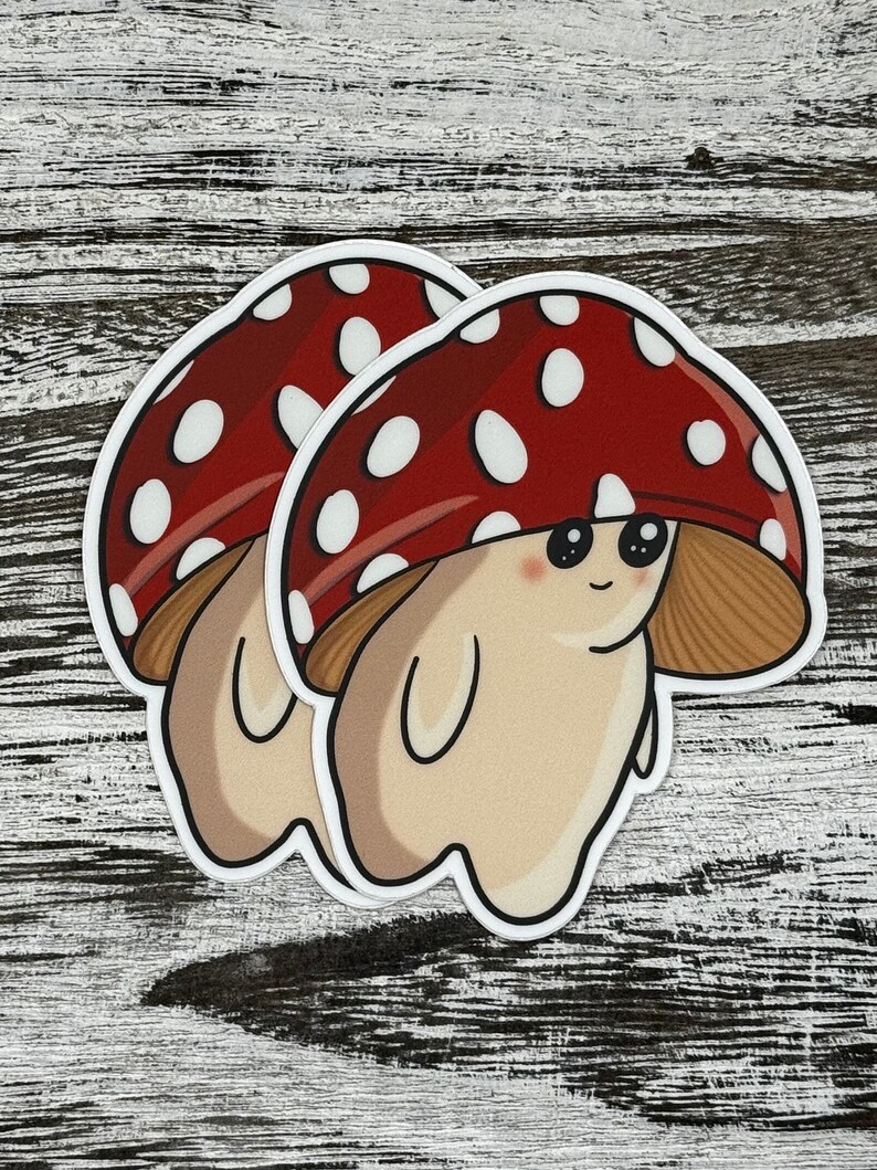 A Fungi Sticker Mushroom Stickers Fungi Stickers Mushy - Etsy