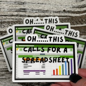 Oh. This Calls for a Spreadsheet Sticker, Spreadsheet Stickers, Excel ...