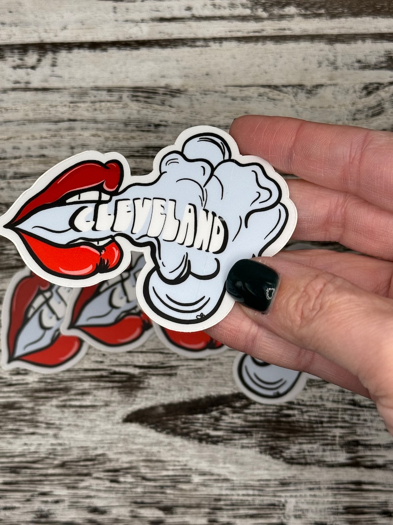 Cleveland Red Lips Stickers Cleveland Stickers Ohio - Etsy