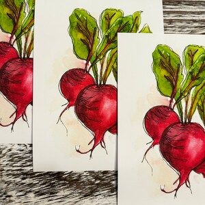 Beets Watercolor Art Print: Colorful Kitchen Wall Decor - Etsy