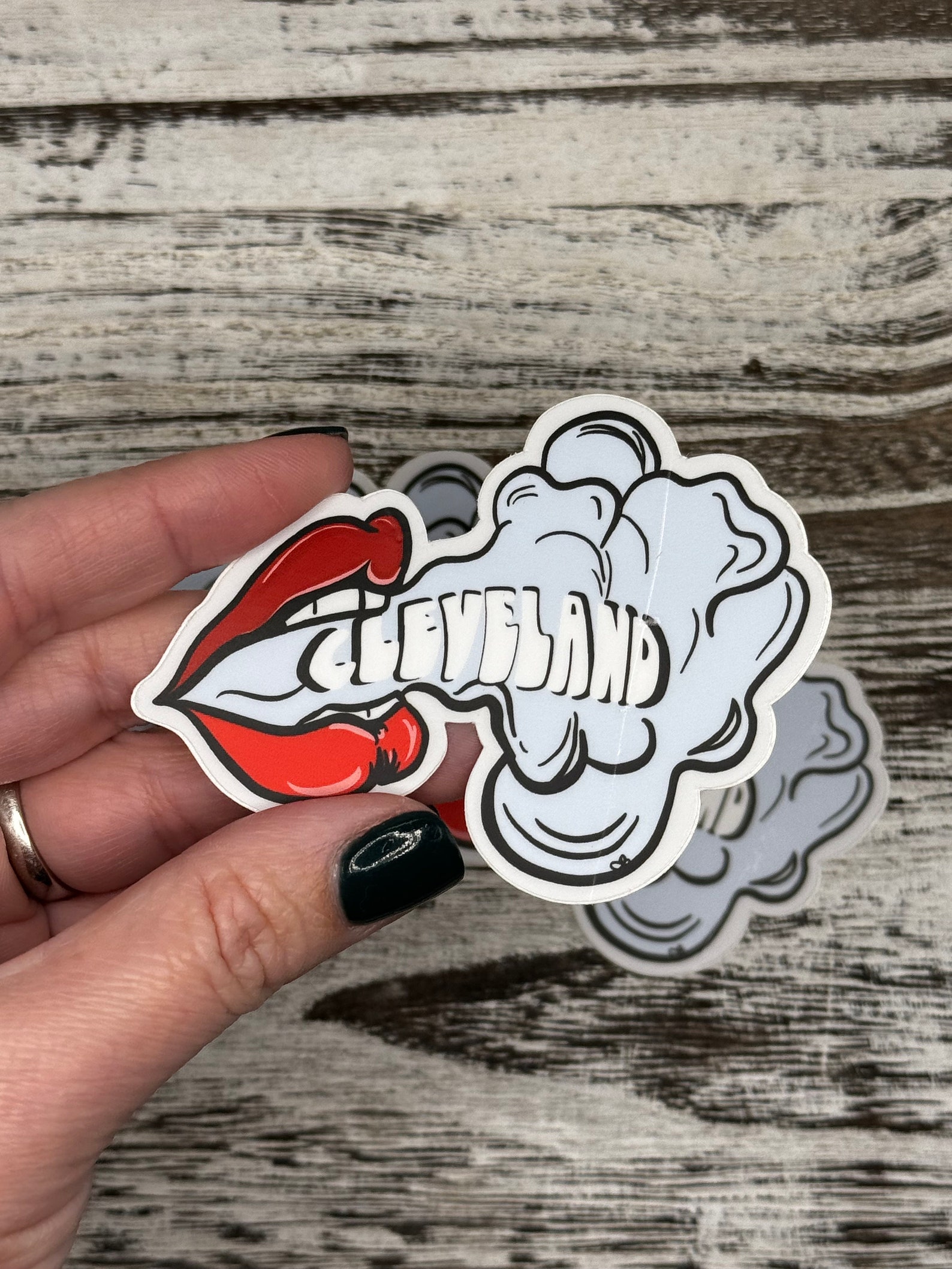 Cleveland Red Lips Stickers Cleveland Stickers Ohio - Etsy