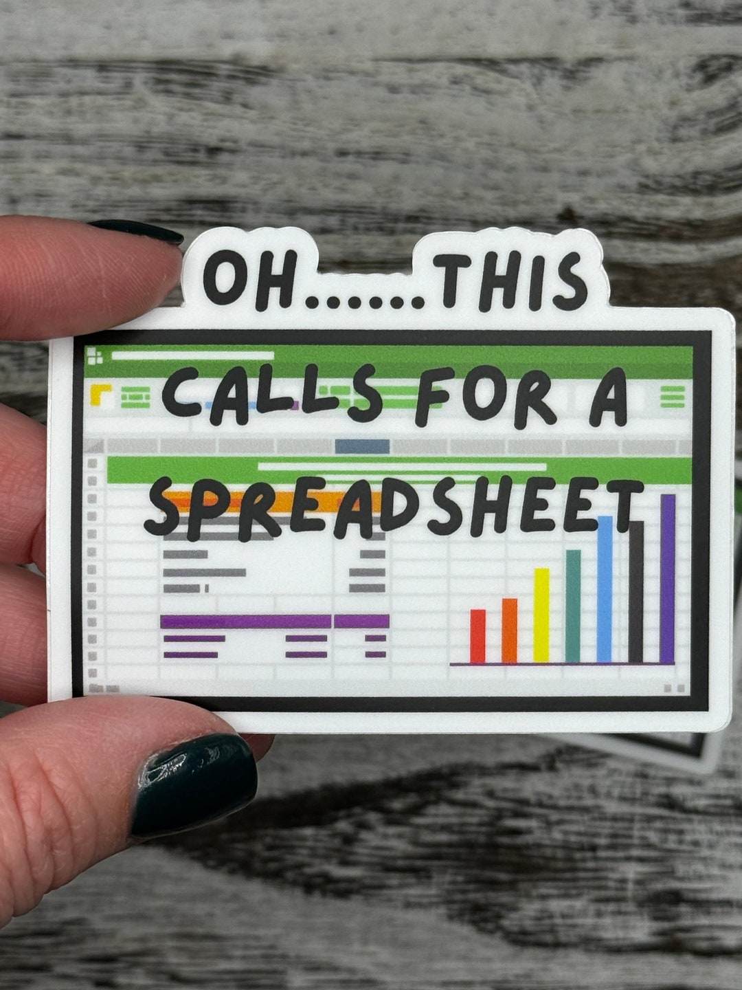 Oh. This Calls for a Spreadsheet Sticker, Spreadsheet Stickers, Excel ...