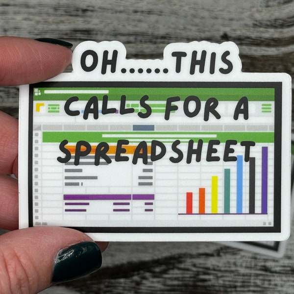 Excel Spreadsheet Sticker - Etsy