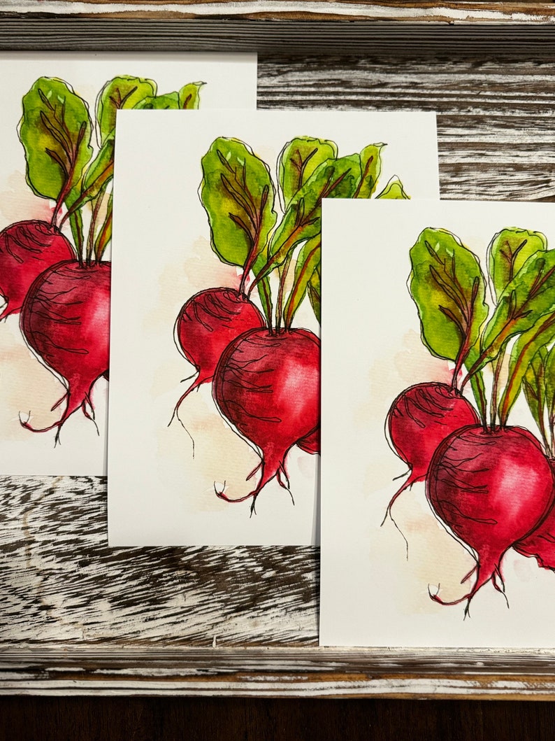 Beets Watercolor Art Print: Colorful Kitchen Wall Decor - Etsy