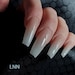 Milky Ombre Nude to White Ombre Nude Nails Press on Nails Glue - Etsy
