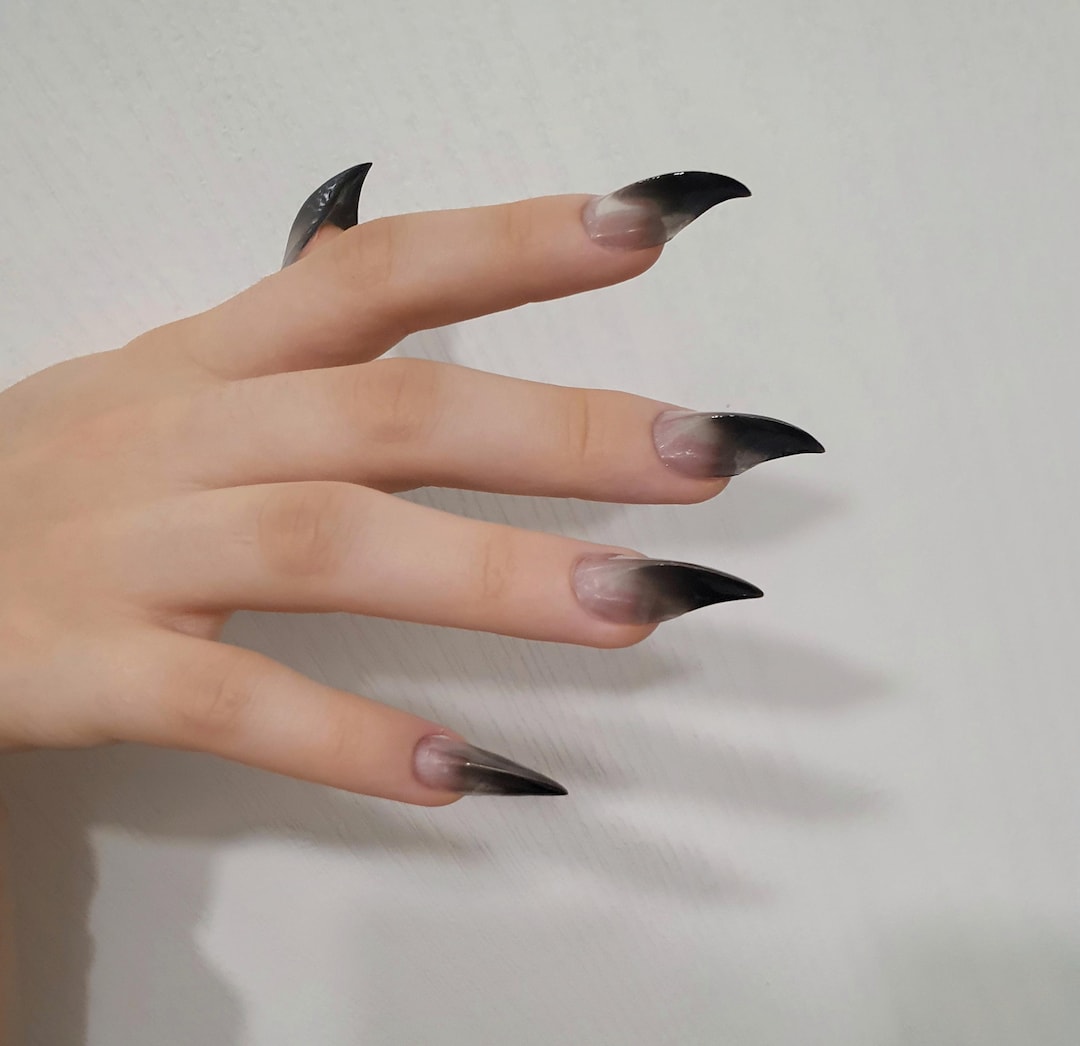 Black Claws, Werewolf Nails, Claw Press on Nails, Reusable Press Ons - Etsy