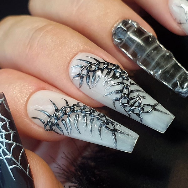 Centipede Press on Nails - Etsy