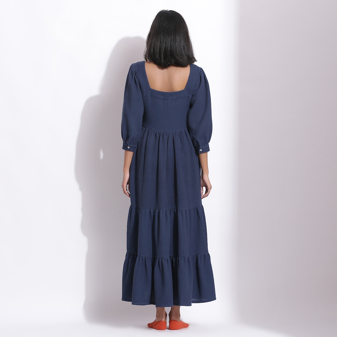 100% Cotton Honeycomb Waffle Maxi Dress Customizable Dress - Etsy