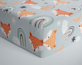 Fox Crib Sheet | Etsy