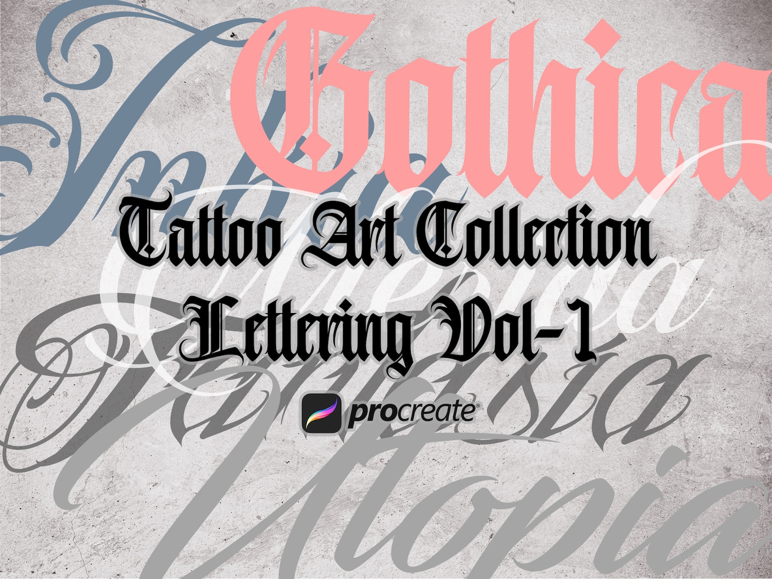 Procreate Tattoo Lettering Vol-1 Procreate Tattoo Stamps - Etsy Canada