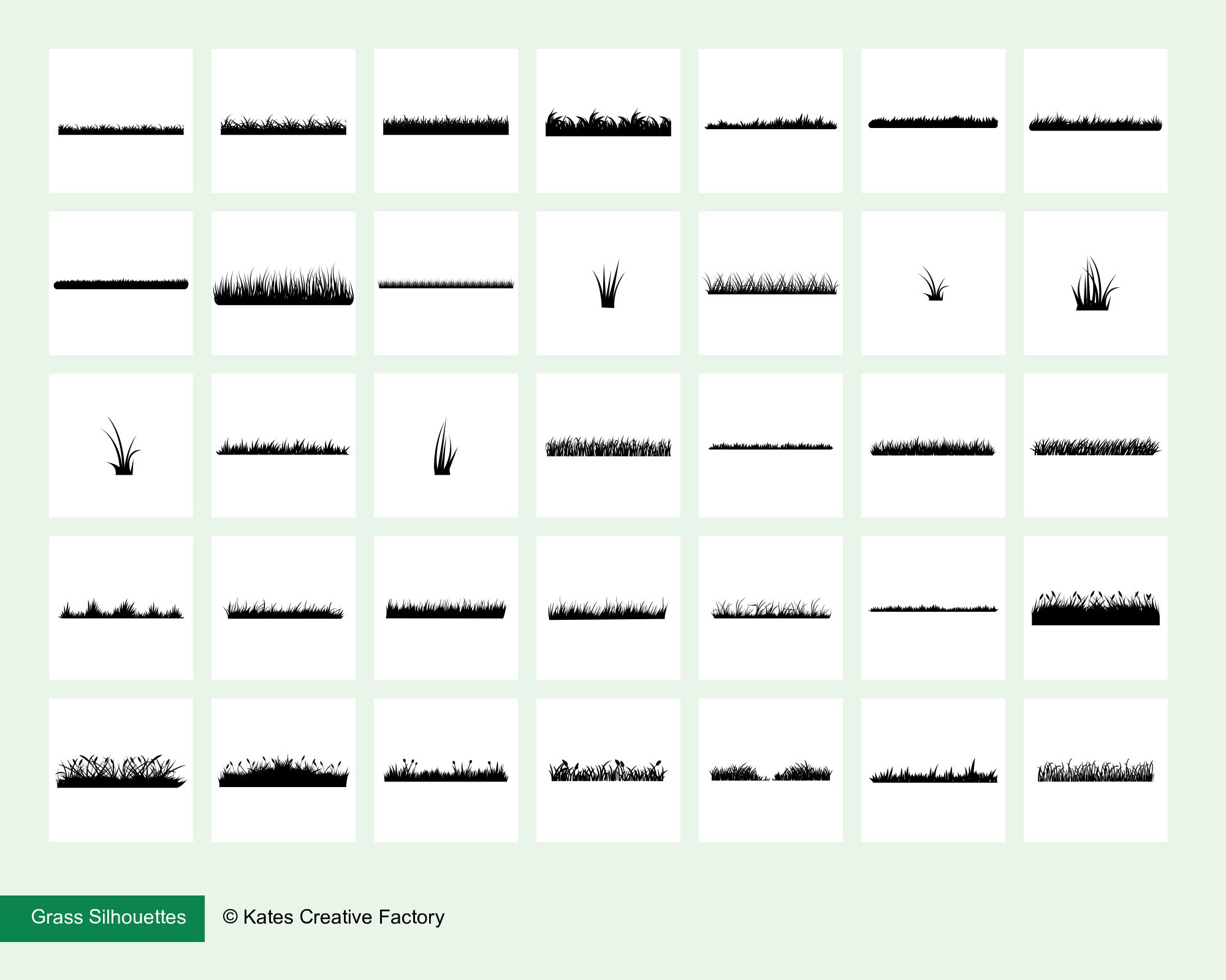 Grass Procreate Stamps Wild Plant Procreate Stamps | Etsy