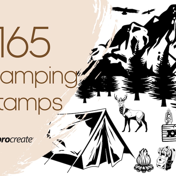 Camping Stamps - Etsy