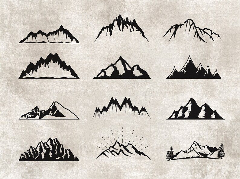 Mountain Procreate Stamps Landscape Procreate Stamps | Etsy