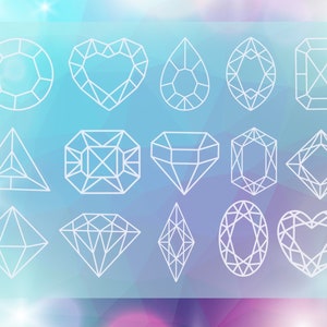 Diamond Procreate Stamps | Jewelry Procreate Stamps | Crystals, Gems ...