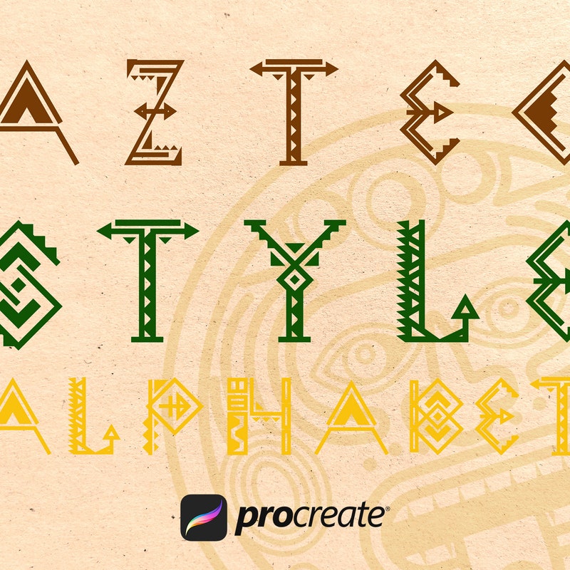 Aztec Letters Svg - Etsy