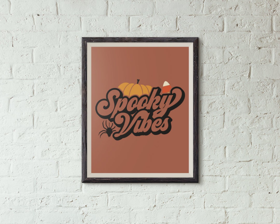 Spooky Vibes Definition Print Retro Halloween Decor - Etsy