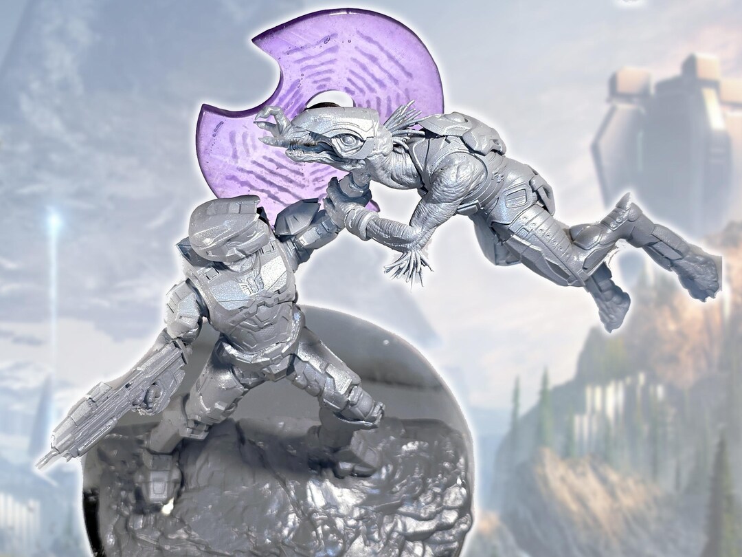 Halo-inspired MC "doom Stance" 3D Printed Statue - Etsy