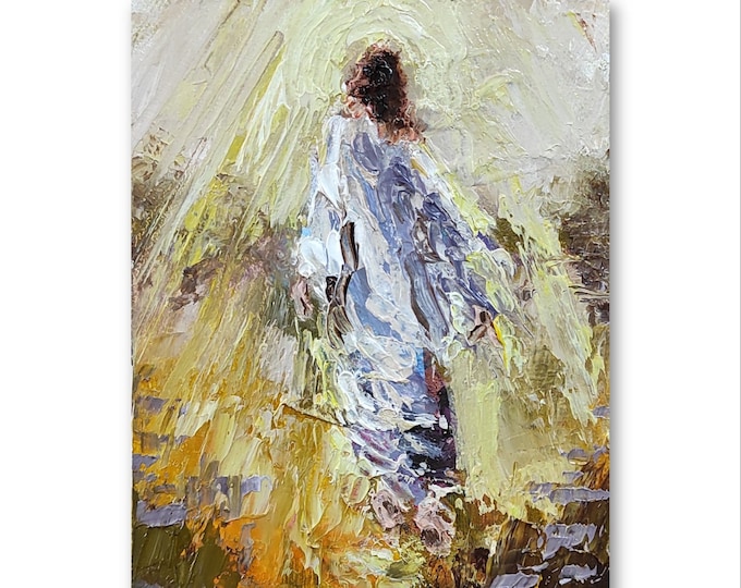 Jesus Painting Original Oil Painting 4x6in Impasto Painting He is Risen ...