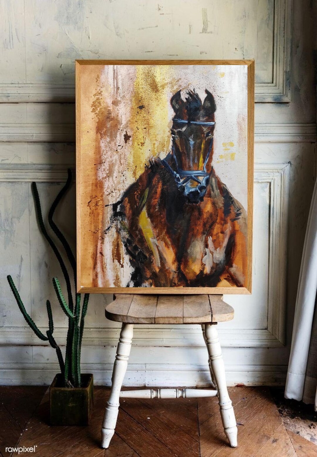 Horse Oil Painting Farm Animals Fine Art Original Artwork Animal Oil ...