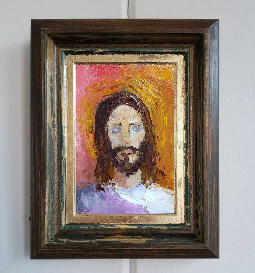 Holy Face of Jesus Painting Original Oil Painting Impasto Painting ...