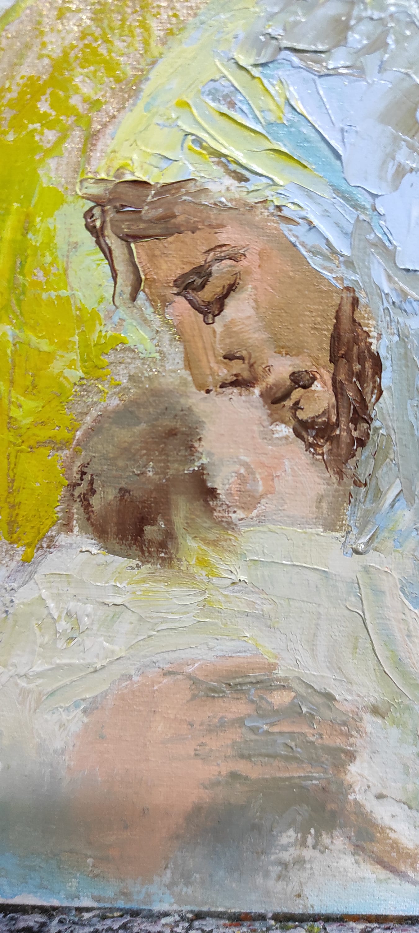 Jesus Holding Baby Jesus Painting Original Oil Painting Impasto ...