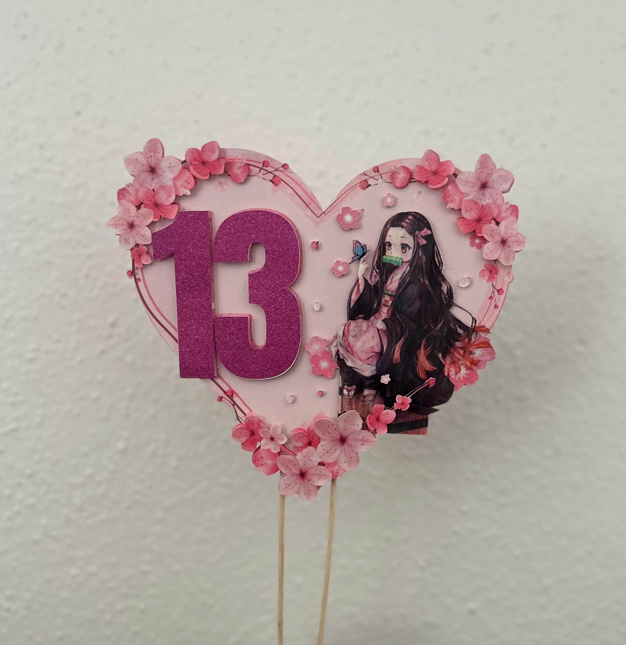 Caketopper, Nezuko Cake Topper, Custom Caketopper,cake Topper Party ...