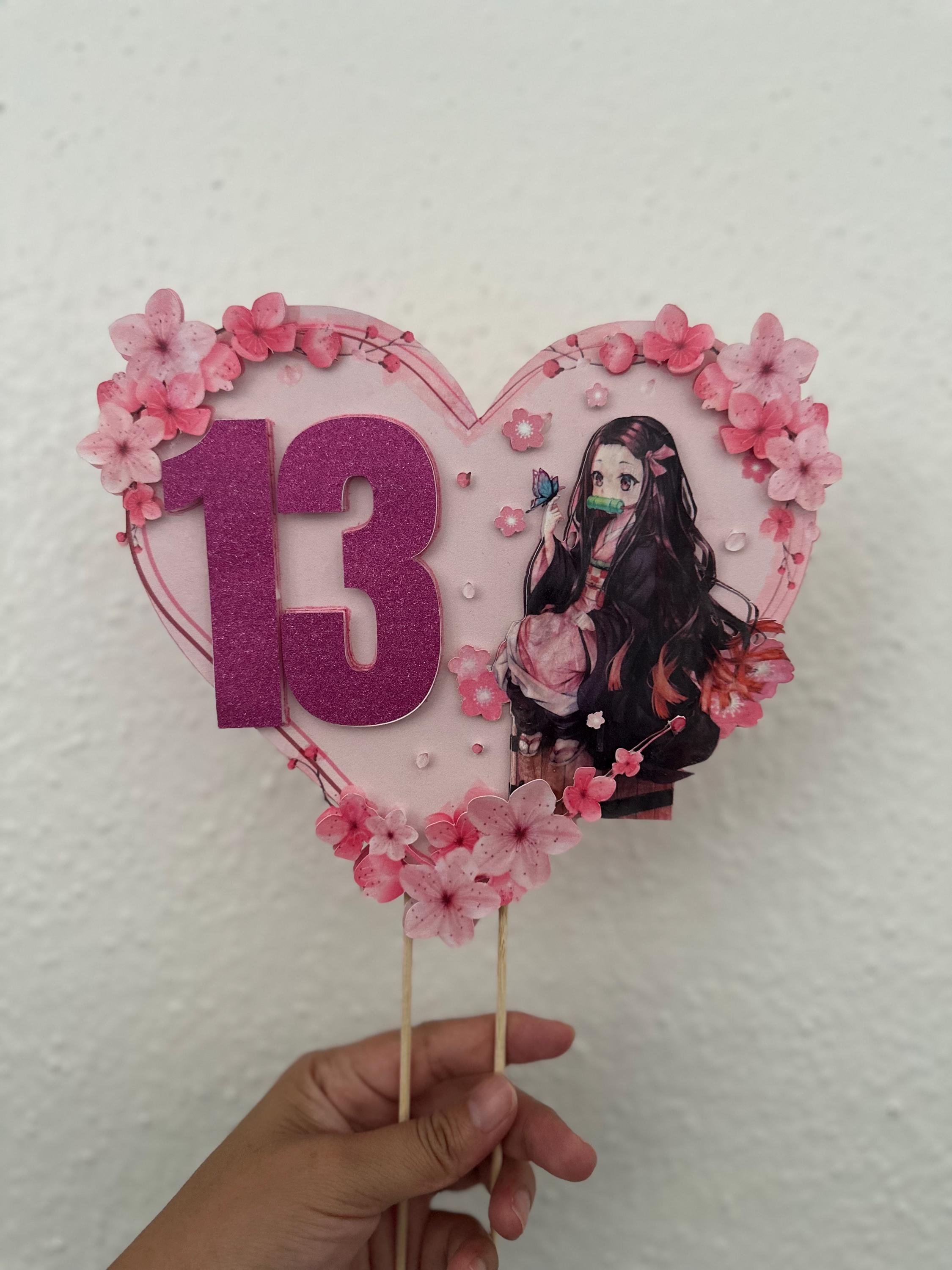 Caketopper, Nezuko Cake Topper, Custom Caketopper,cake Topper Party ...