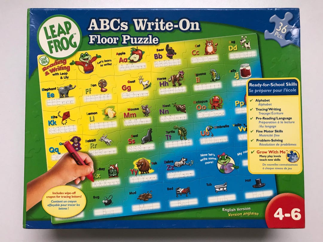 Leapfrog Reading and Writing Abcs Write-on Floor Puzzle - Etsy