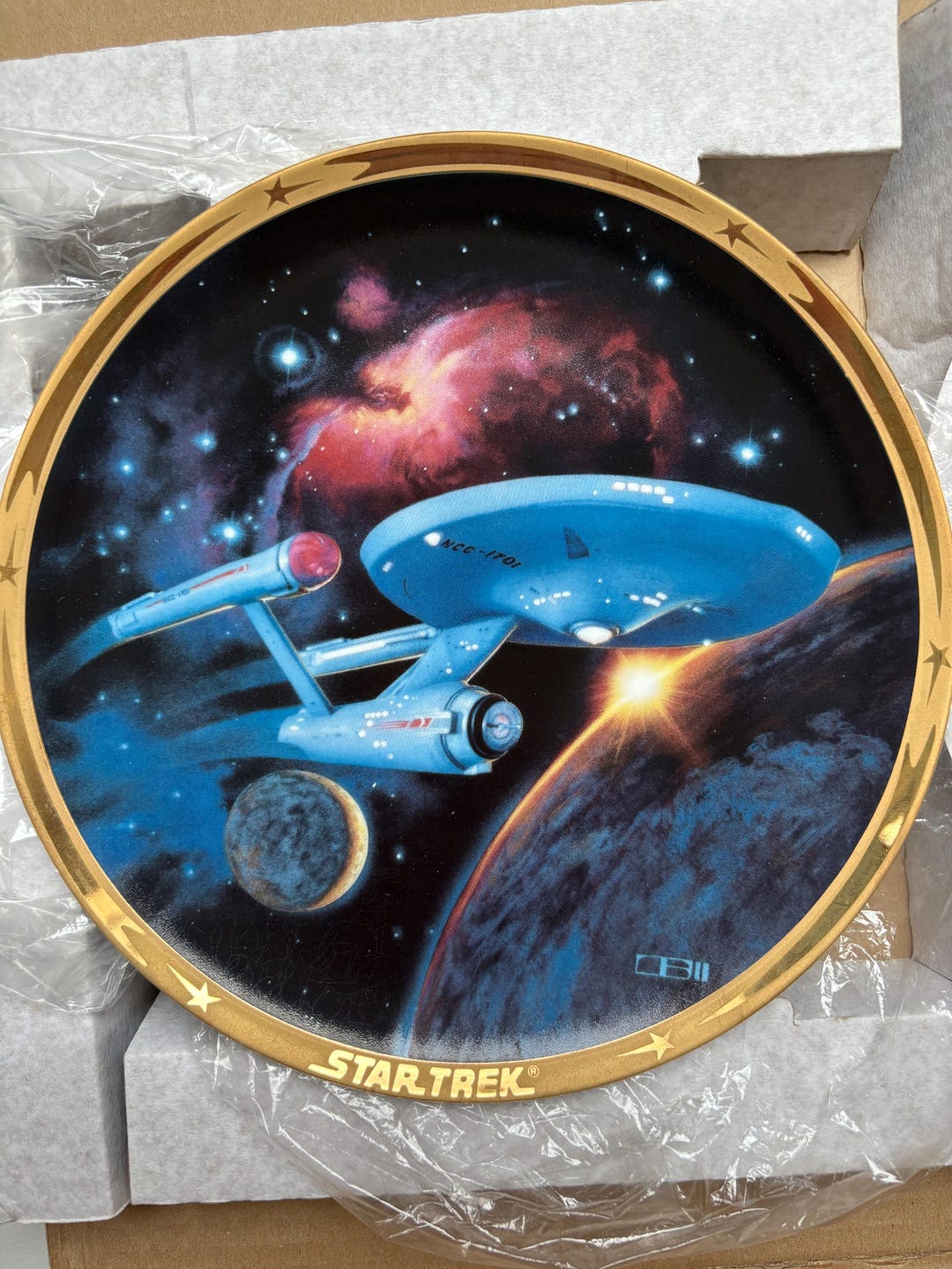 Star Trek U.S.S. Enterprise Plate: 25th Anniversary Porcelain Collector ...