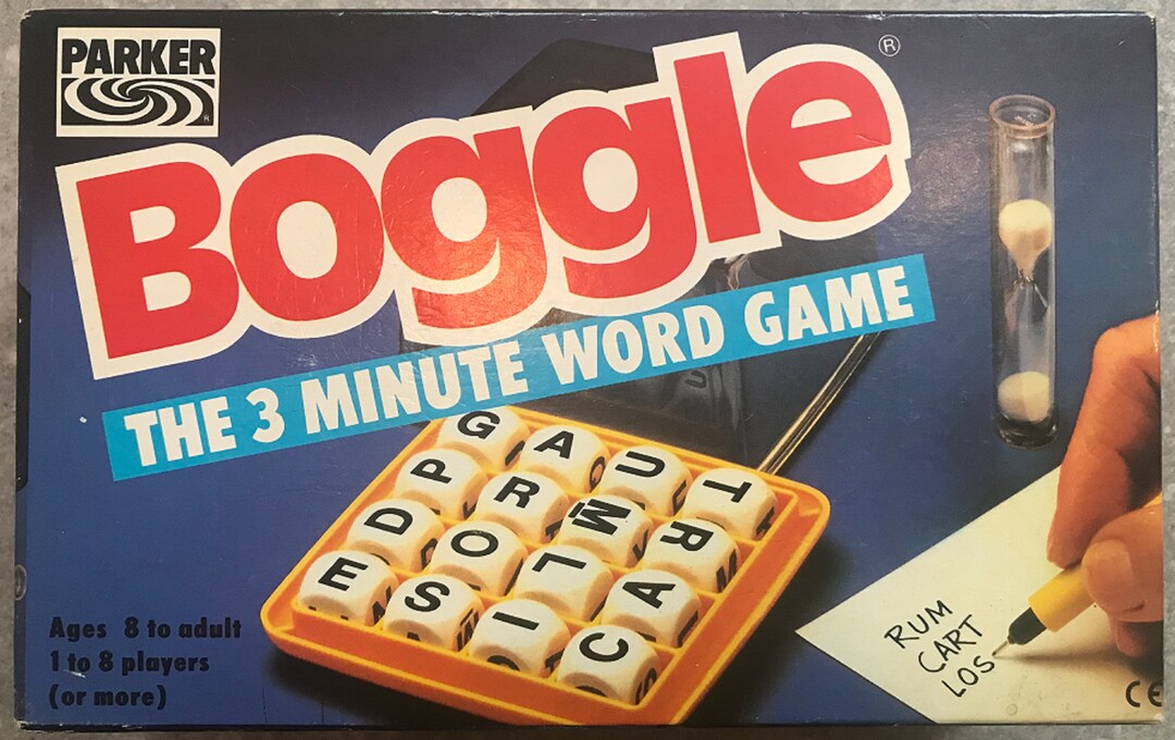 Vintage Dice Game Boggle - the 3 Minute Word Game by Parker (1990s) - Etsy
