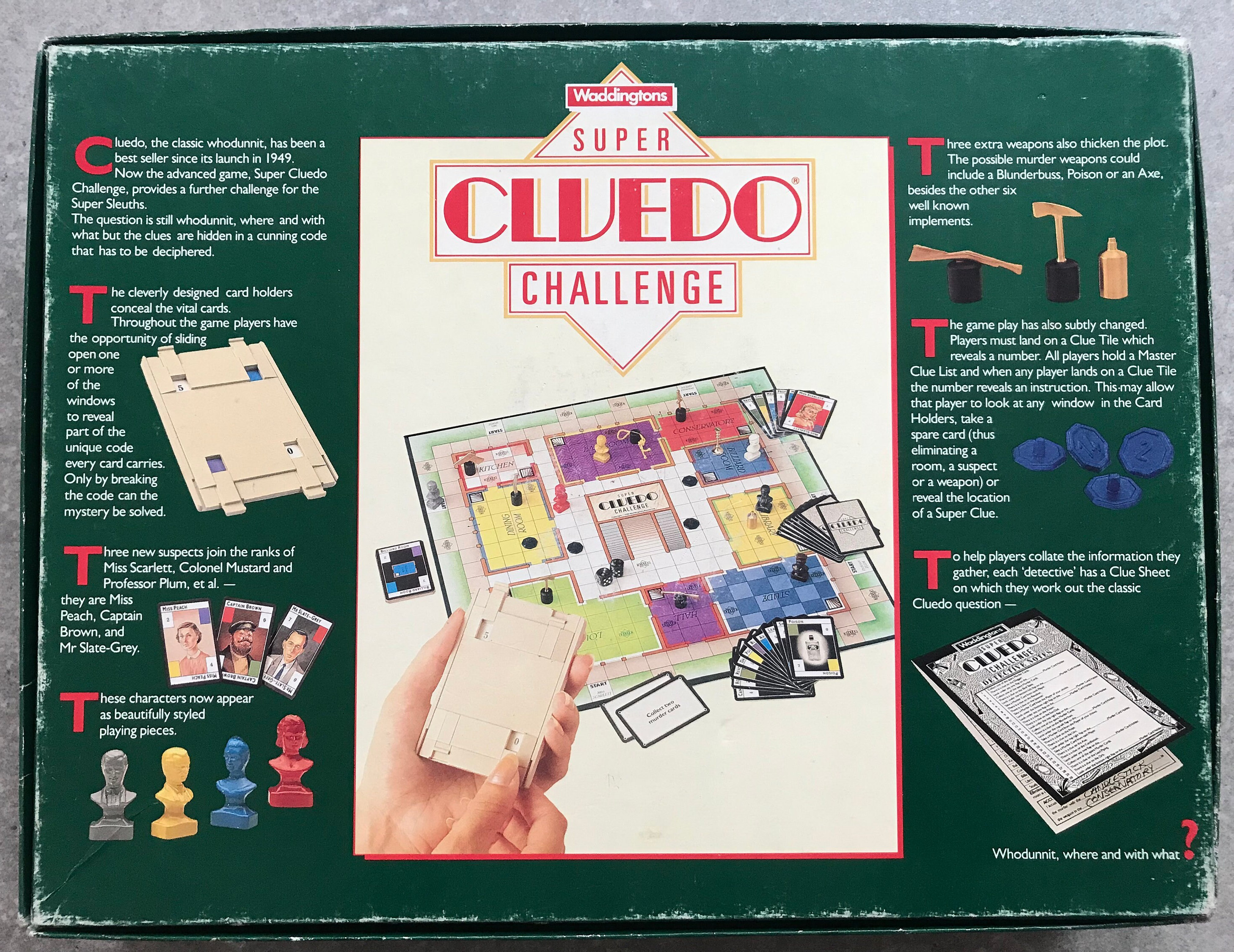 Vintage Cluedo Board Games Choose From: Super Cluedo Challenge by ...