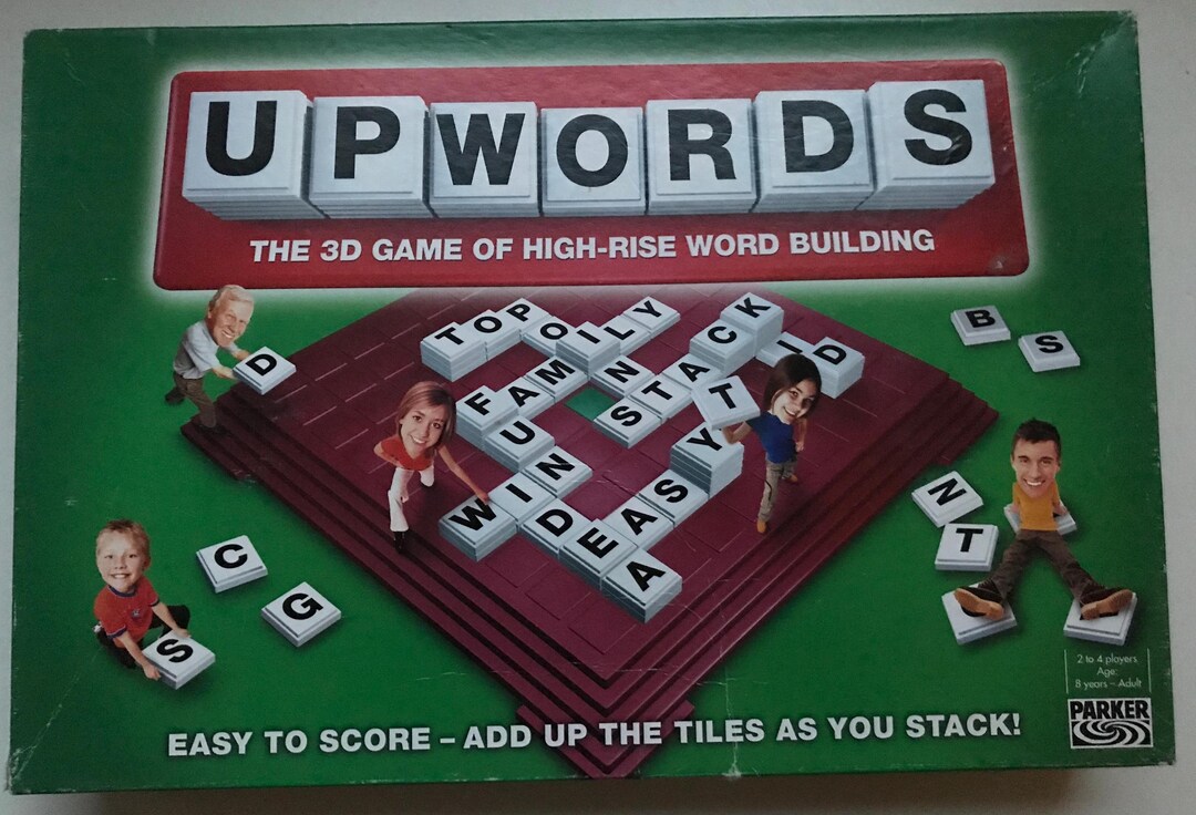 Upwords Board Game - the 3D Game of High Rise Word Building by Parker ...